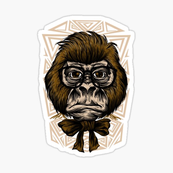 "Monkey Face" Sticker for Sale by prakr | Redbubble