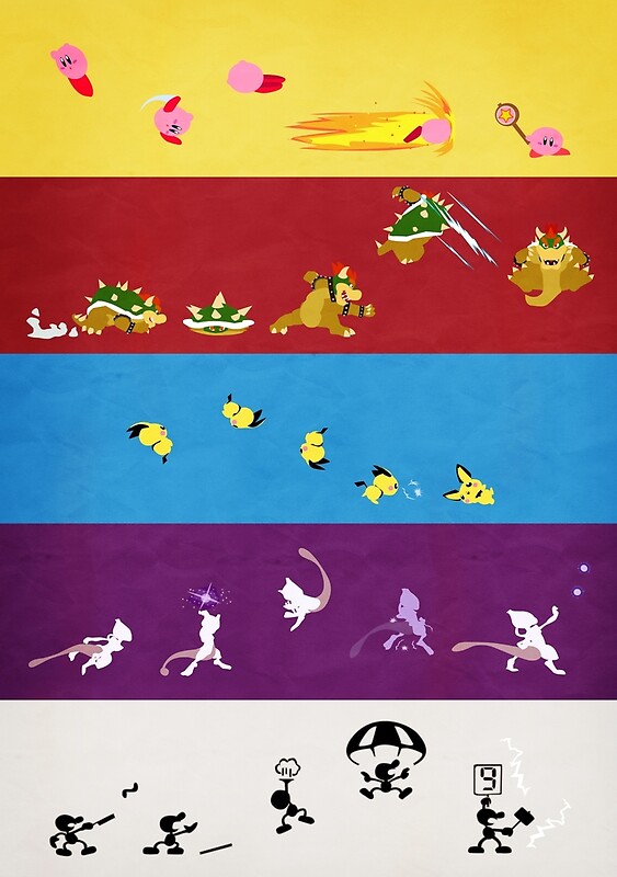 I got this sweet Melee poster... except Marth doesn't change sword ...