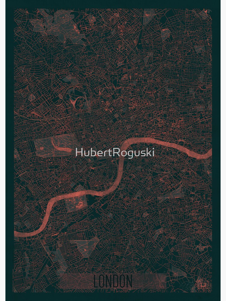 "London Map Red" Sticker for Sale by HubertRoguski | Redbubble