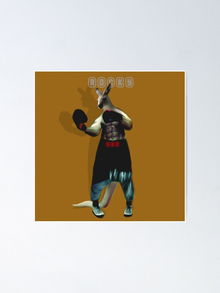"Rocky Roo Boxing Kangaroo" Poster by Urbanhero | Redbubble