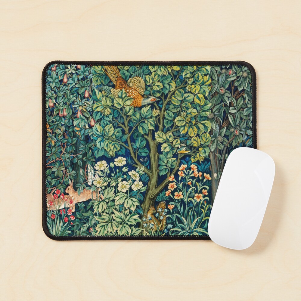 "GREENERY,FOREST ANIMALS Pheasant on Tree,Squirrel,Hares,Blue Green ...