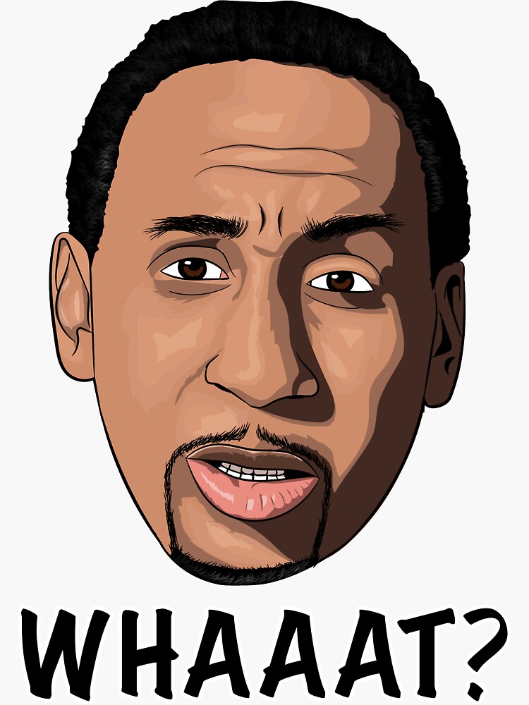 "Stephen A. Smith Whaaat?" Sticker by Kamdesign5 | Redbubble