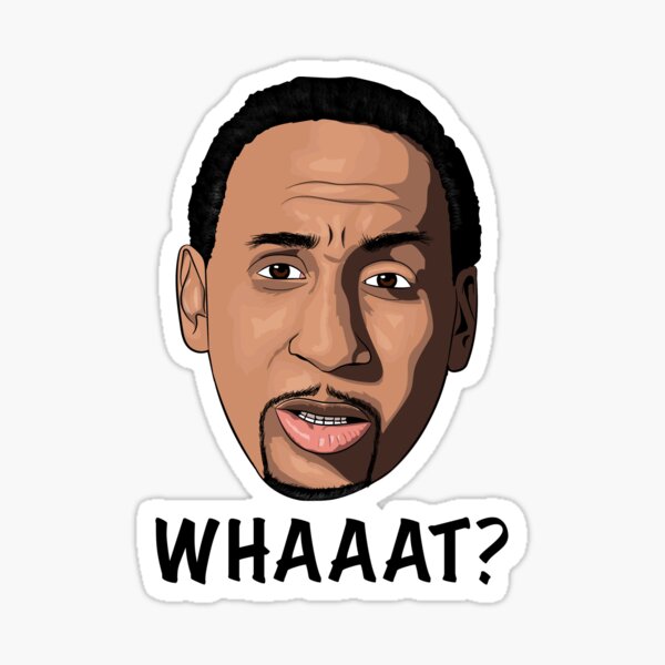 "Stephen A. Smith Whaaat?" Sticker by Kamdesign5 | Redbubble