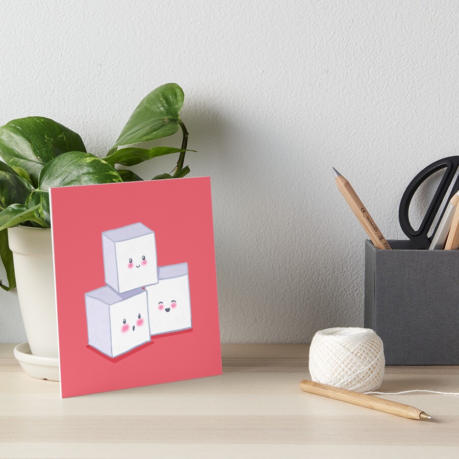 "Kawaii Sugar Cubes" Sticker for Sale by soda-chan | Redbubble
