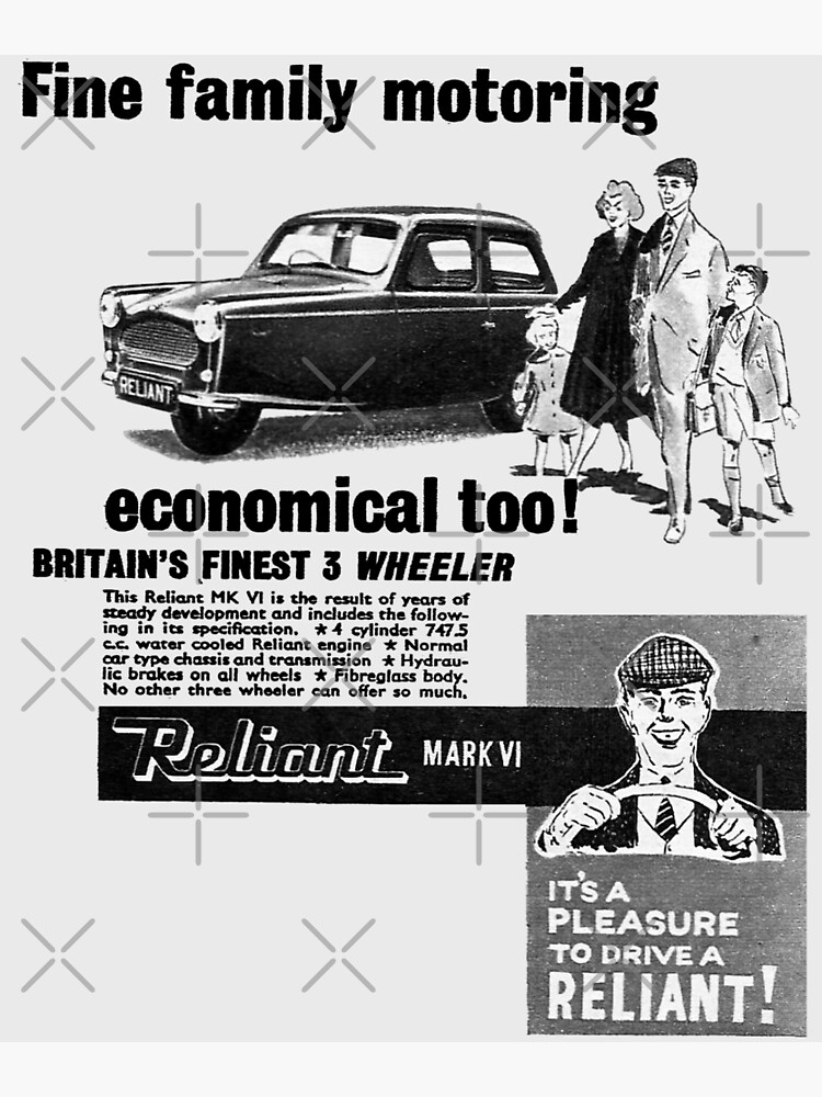 RELIANT REGAL MK VI - ADVERT Premium Matte Vertical Poster Designed ...