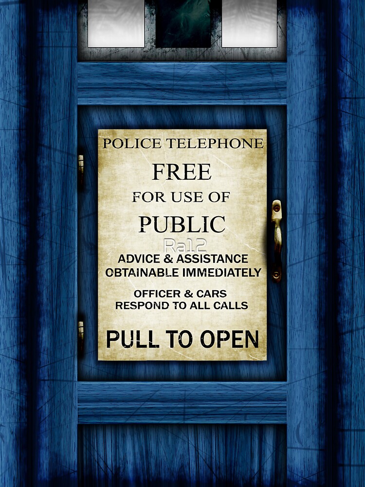 "Free For Use Of Public - Vintage British Police Call Box Sign - Full ...