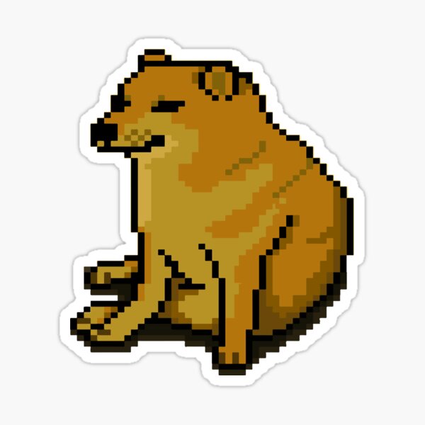 Pegatina for Sale con la obra «Cheems pixelados» de Sikee | Redbubble