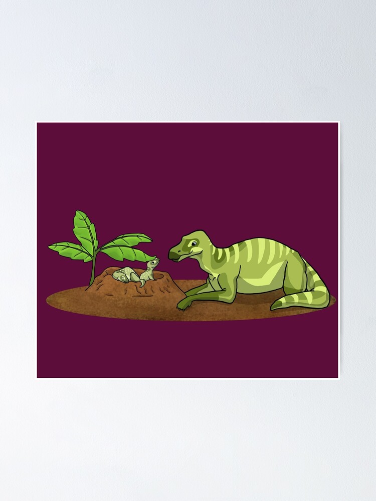 "Maiasaura, the mother dinosaur" Poster for Sale by Lobobird | Redbubble