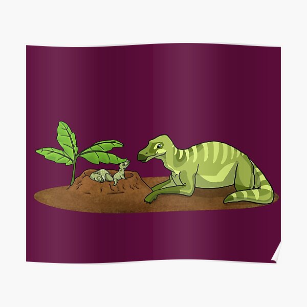"Maiasaura, the mother dinosaur" Poster for Sale by Lobobird | Redbubble