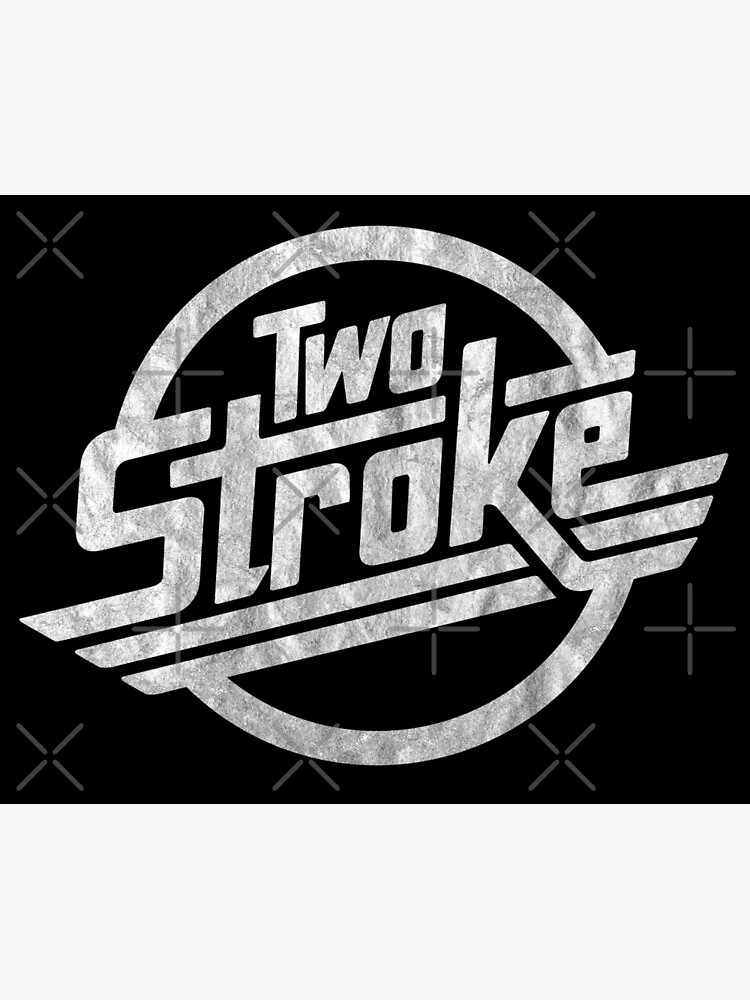 "Distressed 2-Stroke Graphic Logo" Poster for Sale by peterpaz | Redbubble