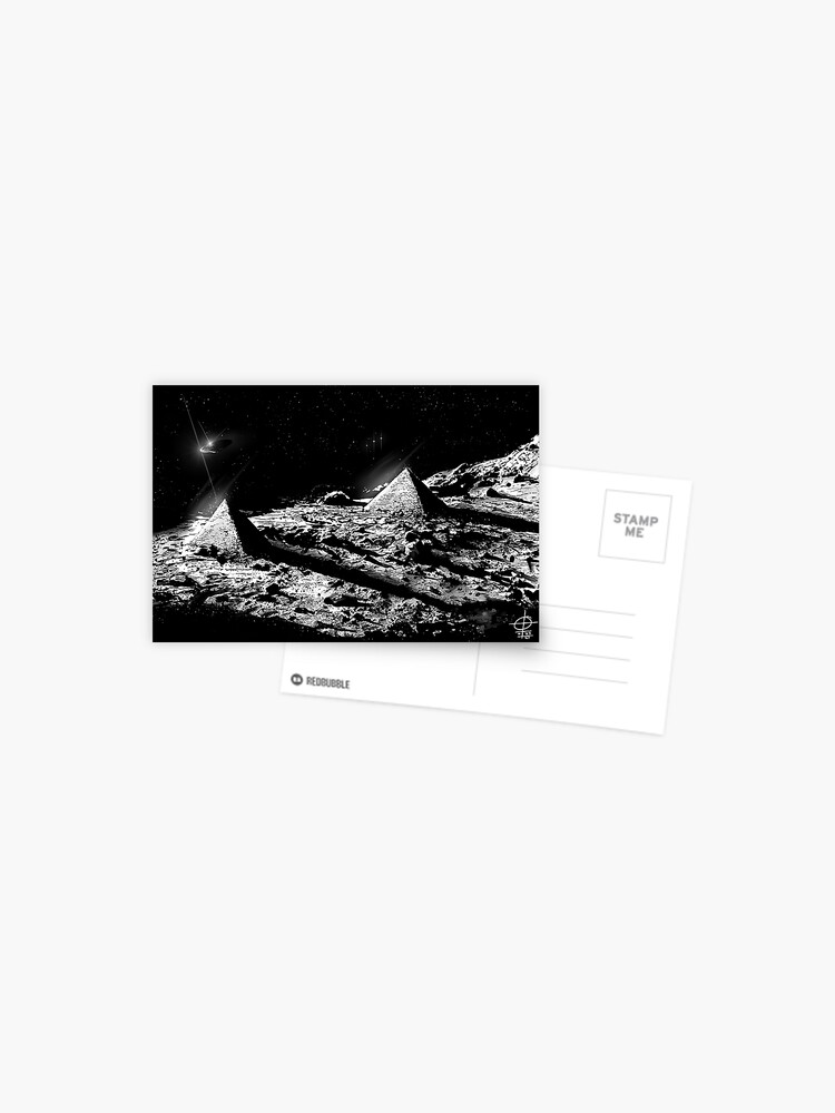 "Pyramids on the Moon" Postcard for Sale by Olof Röckner | Redbubble