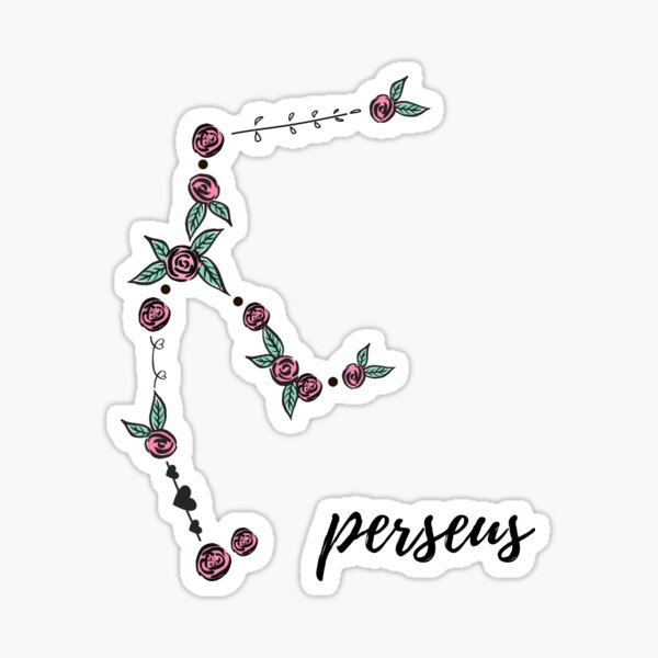 "Perseus Constellation Roses and Hearts Doodle" Sticker for Sale by ...