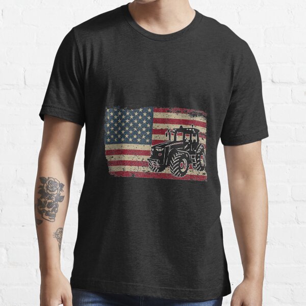 Farm Tractors Usa Flag Patriotic Farming T T Shirt For Sale By
