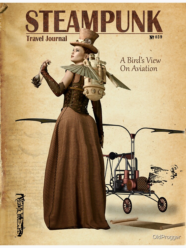 "Steampunk Magazine cover 4" Sticker for Sale by OldProgger | Redbubble