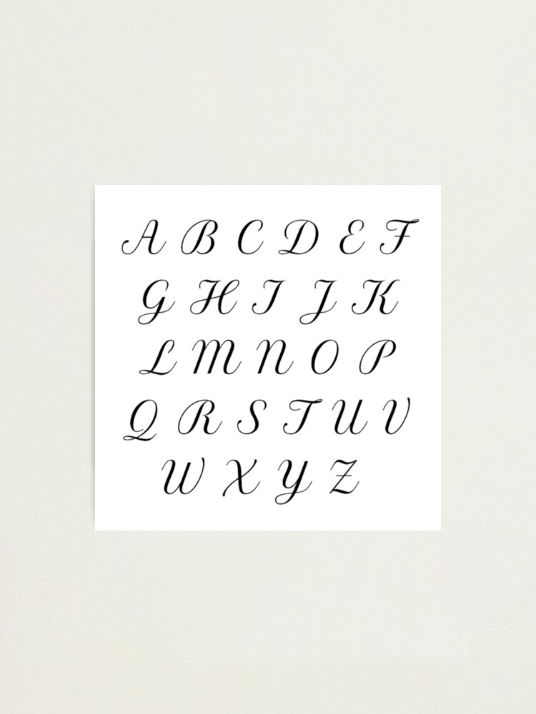 "Aesthetic A to Z alphabets" Photographic Print for Sale by ...