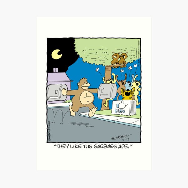 "Heathcliff Garbage Ape Comic Strip" Art Print for Sale by ...