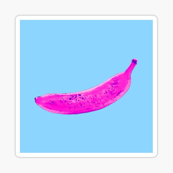 "Magenta Banana Pop Art" Sticker for Sale by PopArtStyle | Redbubble