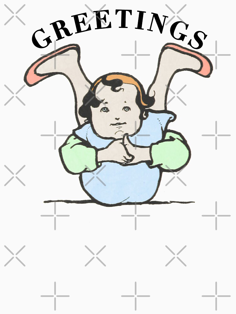 "Greetings weird looking kid funny illustration meme" T-shirt for Sale ...