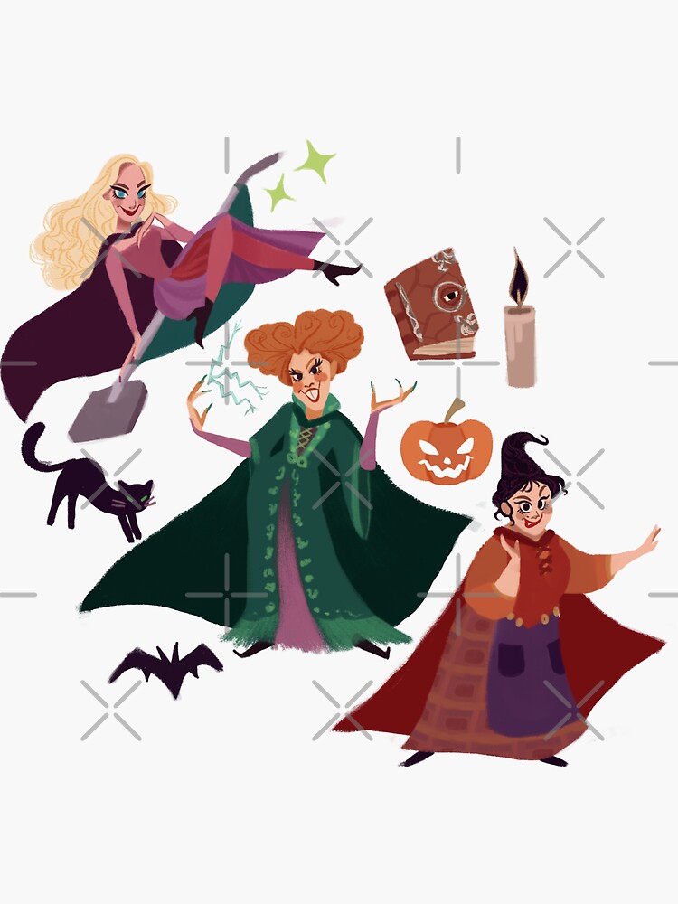 "The Witch is Back!" Sticker for Sale by Mariana Avila | Redbubble