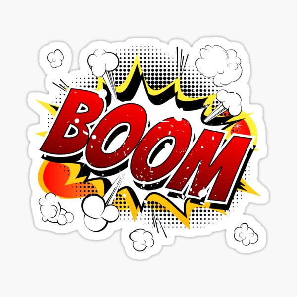 "BOOM cool comics speech ballon super hero" Sticker for Sale by Mandala ...