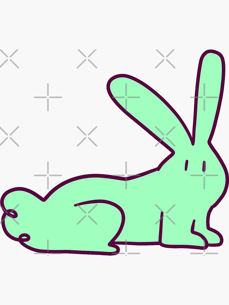 "Green Bunny" Sticker by SaradaBoru | Redbubble