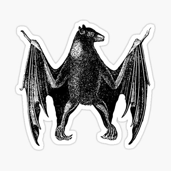 "Victorian Gothic Bat illustration " Sticker for Sale by ...