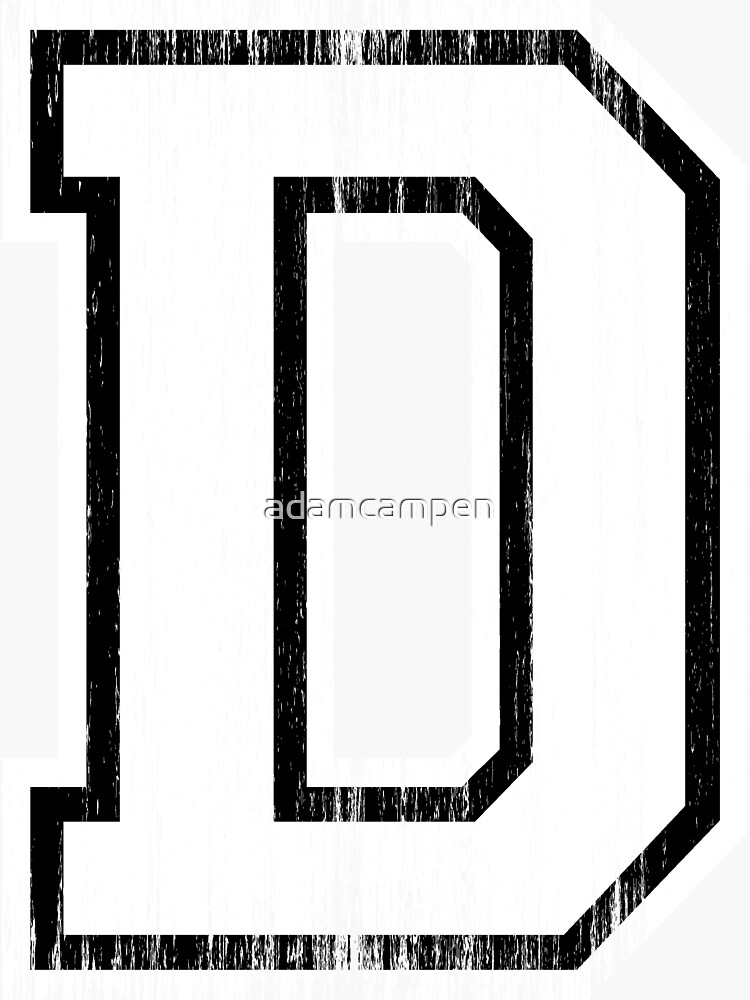 "Big Varsity Letter D" Sticker for Sale by adamcampen | Redbubble