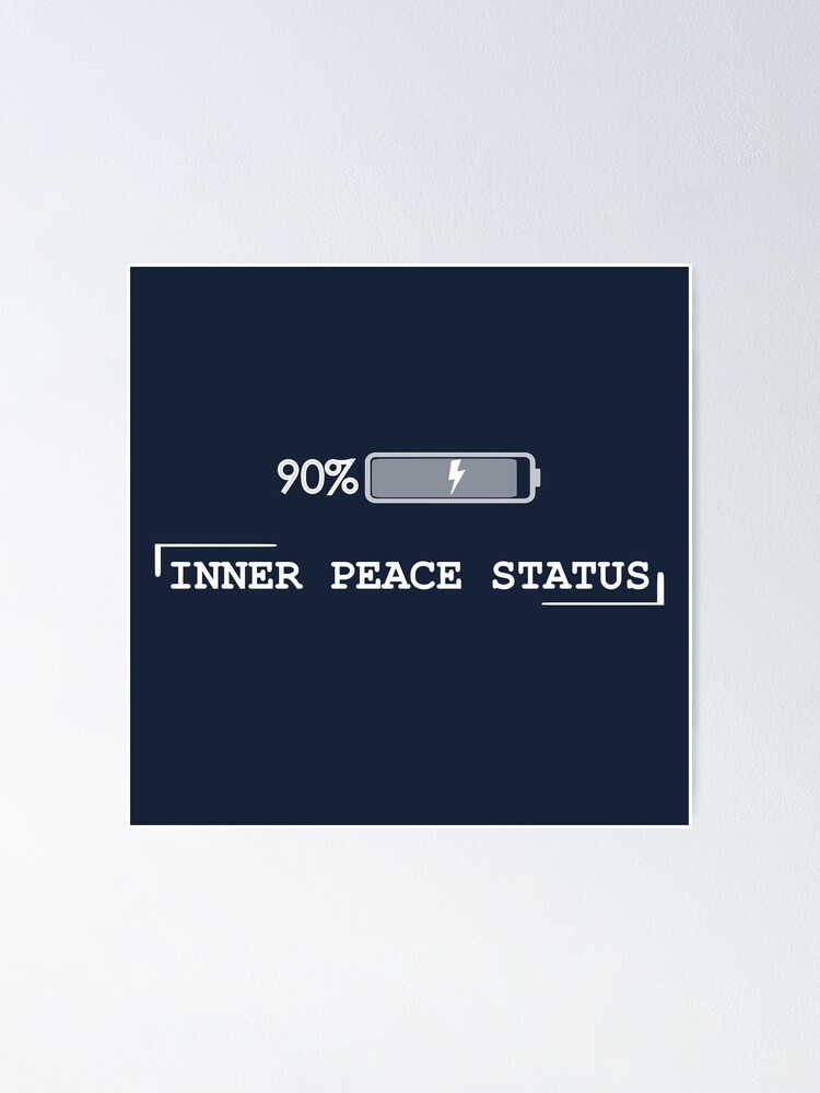 "Inner Peace Status Design - Dark Theme" Poster for Sale by UrbanChakra ...