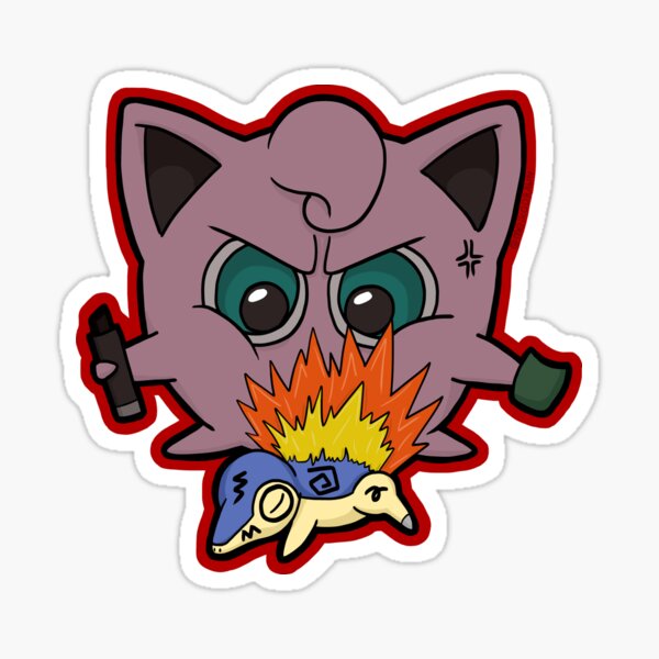 "Puff angry at Cynd" Sticker for Sale by Meiko1666 | Redbubble
