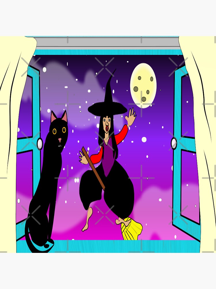 "Witchy Window Wave" Sticker for Sale by dobatonga | Redbubble