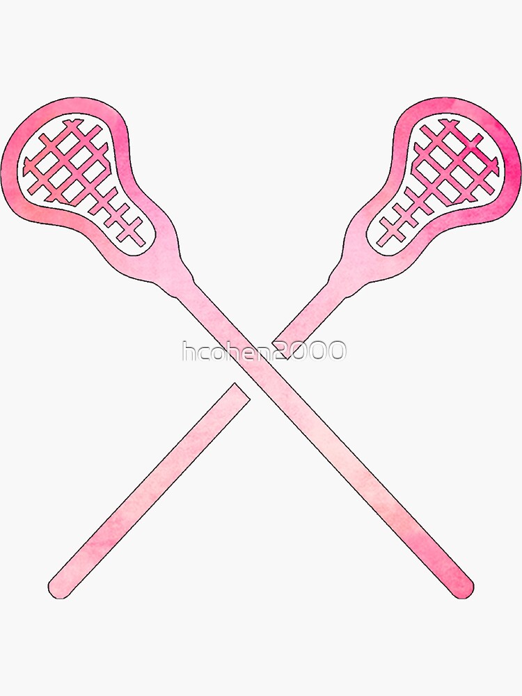 "Lacrosse Stick Pink" Sticker by hcohen2000 | Redbubble