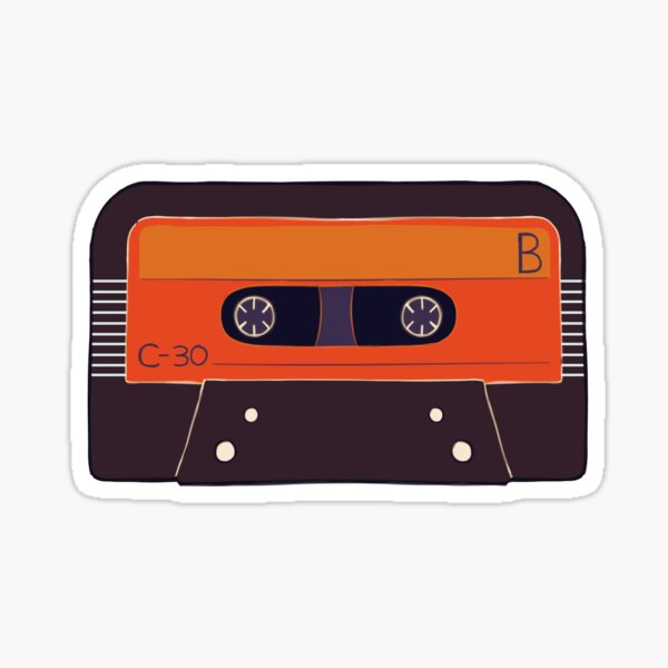 "Cassette Retro music cassette " Sticker for Sale by Lactoxa | Redbubble