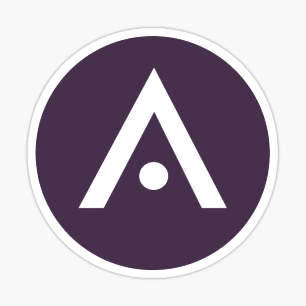 "Dark Purple Aveda Logo" Sticker by Dalaura | Redbubble