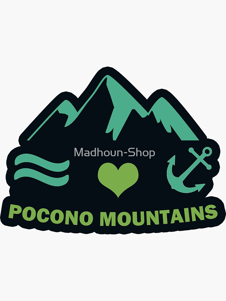 "Pocono Mountains " Sticker for Sale by Madhoun-Shop | Redbubble