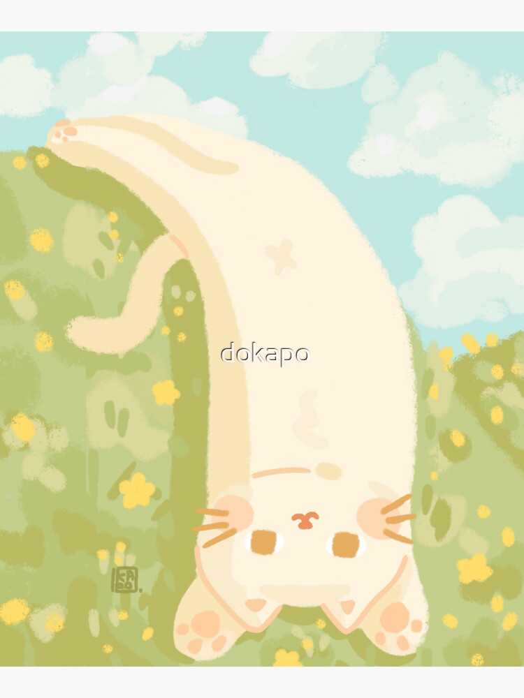 "Lazy catto" Sticker for Sale by dokapo | Redbubble