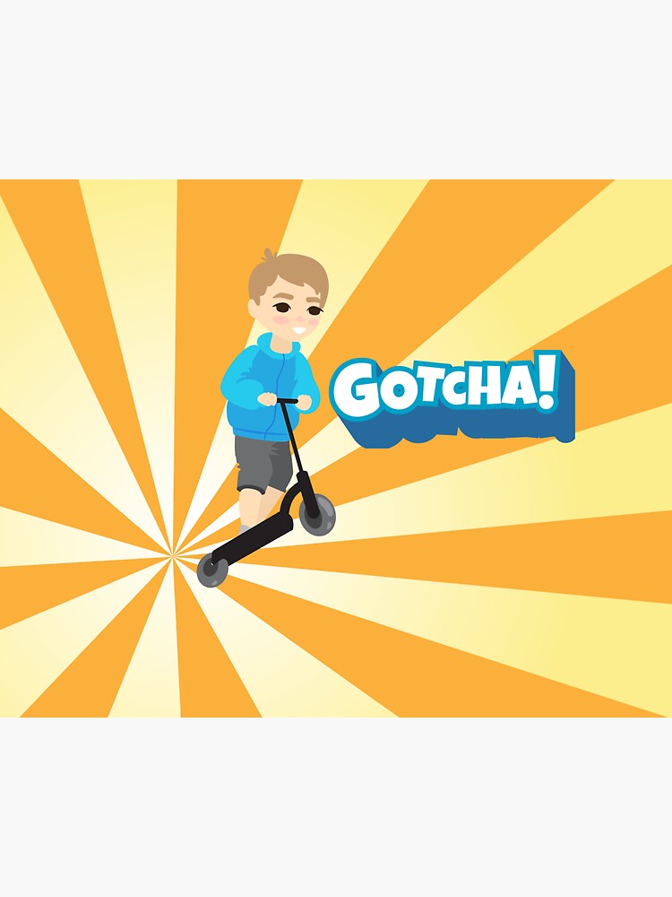"cool riddles for kids - gotcha scooter boy" Sticker for Sale by ...
