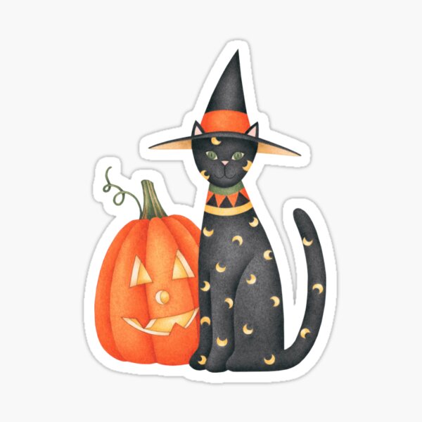"Halloween Cat Cats Set Cute Sticker Decal Journal Decor Outfit ...