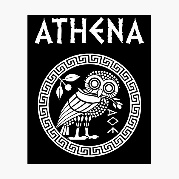 "Athena Greek Goddess of Wisdom and War Athenian Owl Symbol ...