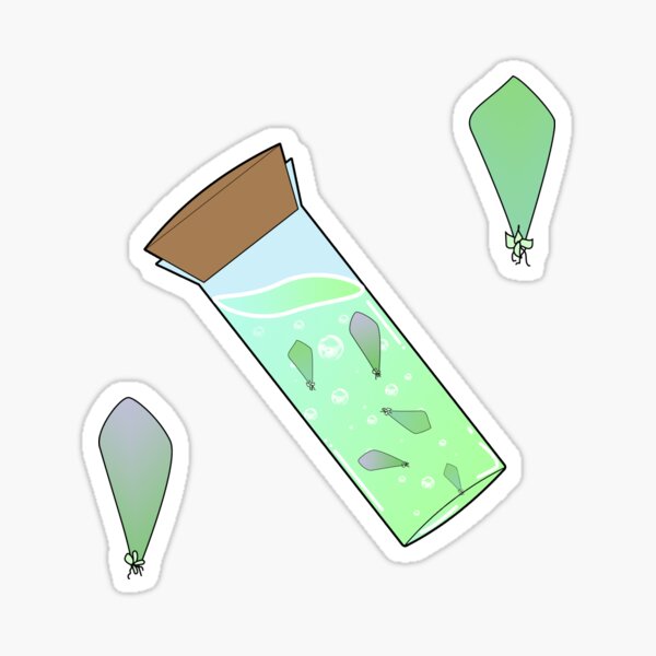"small sprouts bottle sticker" Sticker for Sale by tanukidesign | Redbubble