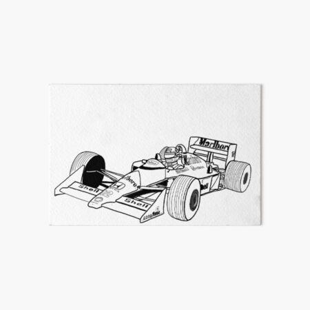 "Ayrton Senna Formula 1 Line art" Art Board Print for Sale by Pseudo ...