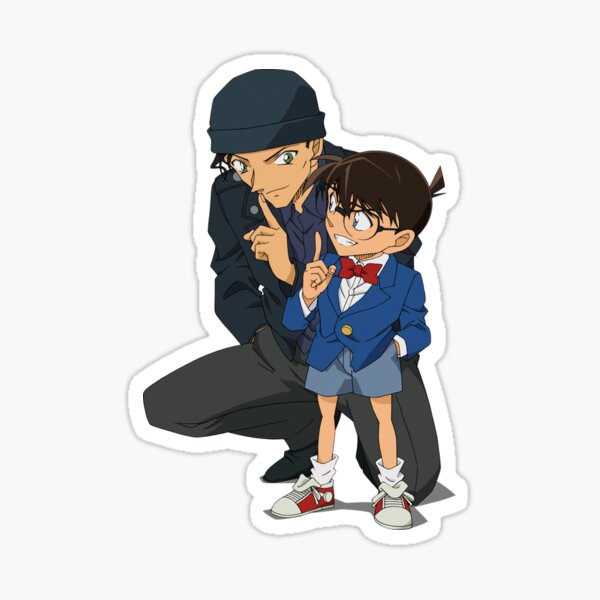 "Detective Conan Edogawa : case closed" Sticker for Sale by AmiralArt ...