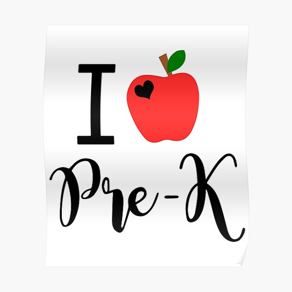 "I Love Pre K svg file teacher math" Poster by banhtrungthu | Redbubble