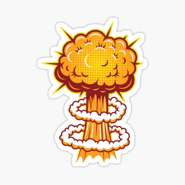 "Comic Explosion " Sticker for Sale by WellWornDesign | Redbubble