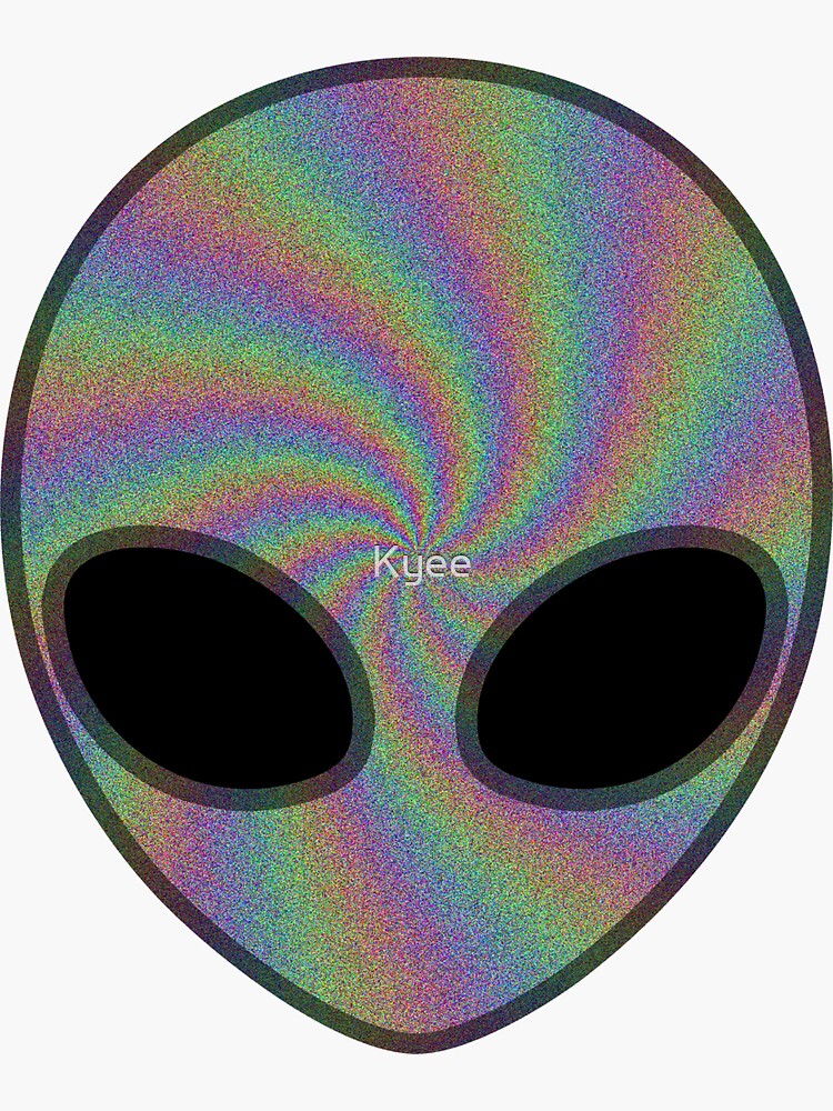 "Rainbow Alien 2" Sticker for Sale by Kyee | Redbubble