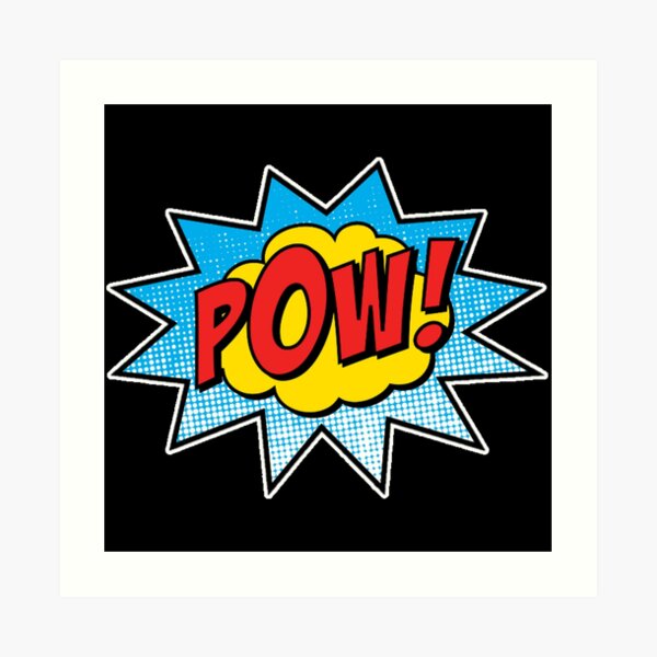 "POW cool comics speech ballon super hero" Art Print for Sale by ...