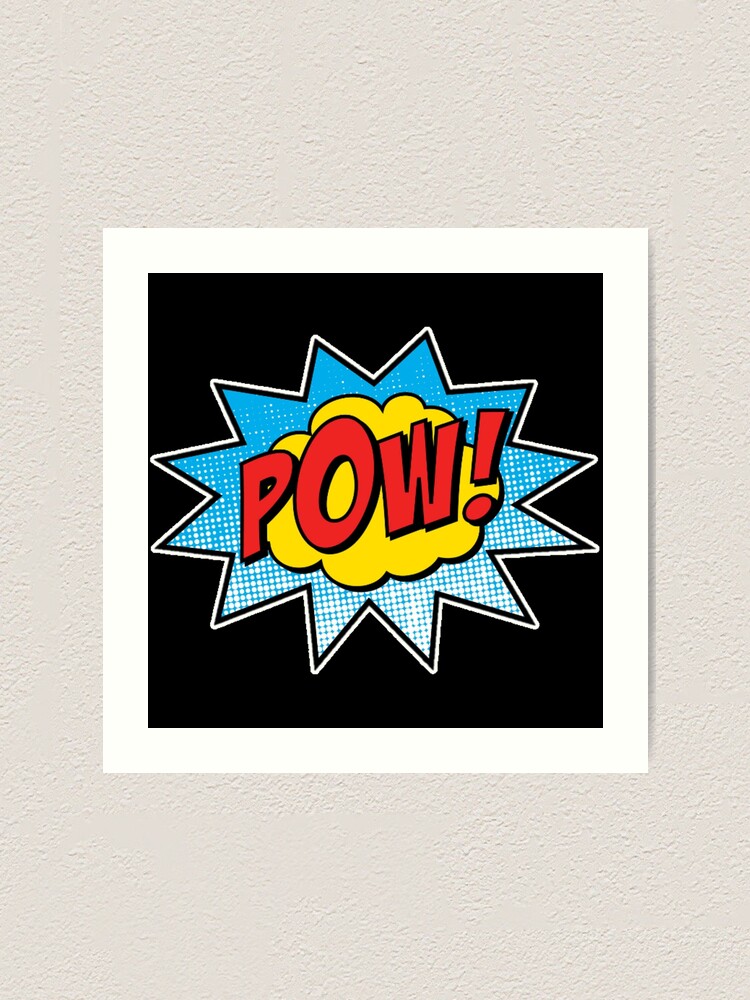 "POW cool comics speech ballon super hero" Art Print for Sale by ...