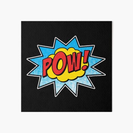 "POW cool comics speech ballon super hero" Art Board Print for Sale by ...