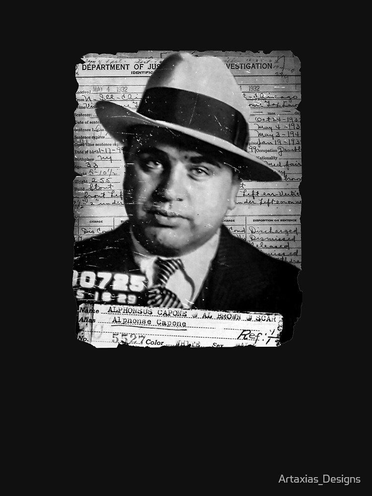 "Al Capone Arrest Record Mugshot" T-shirt for Sale by TonyAra ...