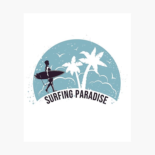 Lámina fotográfica «Evolución del paraíso del surf en las olas de la ...