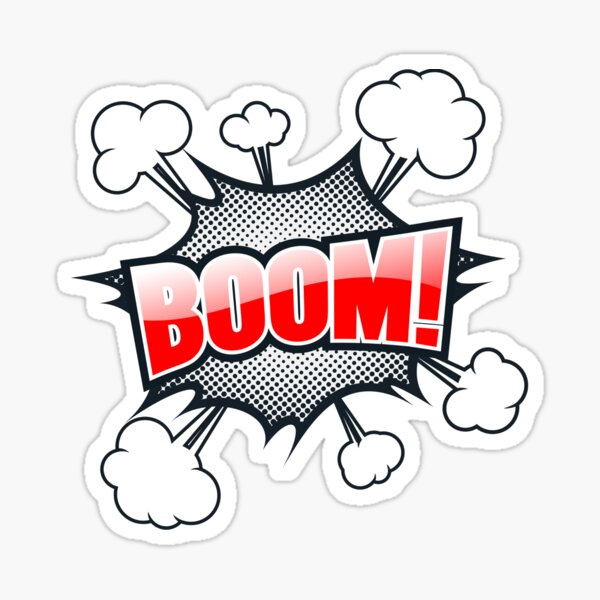"BOOM cool comics speech ballon super hero" Sticker for Sale by Mandala ...